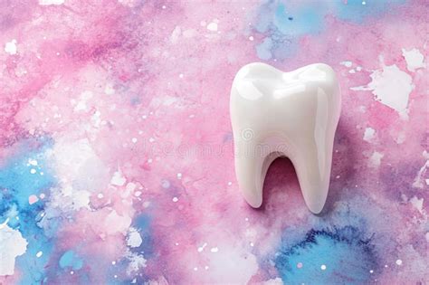 Gorgeous Abstract Tooth Anatomy Art In Watercolor With A Bright