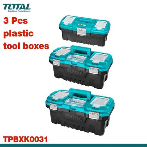 Total 3pcs Plastic Tool Boxes Set Ktools Pk