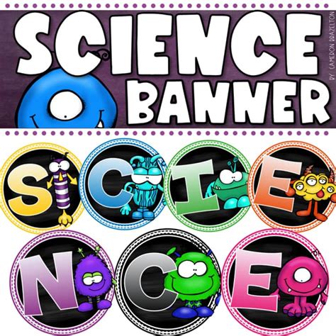 Science Banner Monster Theme Classroom Decor And Bulletin Board Heading