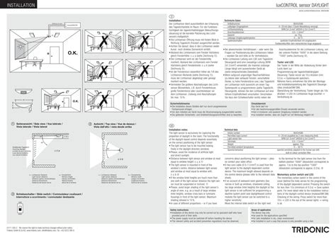 Luxcontrol Sensor Daylight Installation O K Tridonic