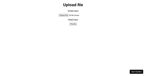 Upload File Codesandbox