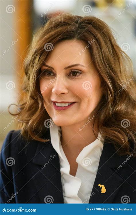 Gretchen Whitmer At Photo Governor Of Michigan Editorial Photography