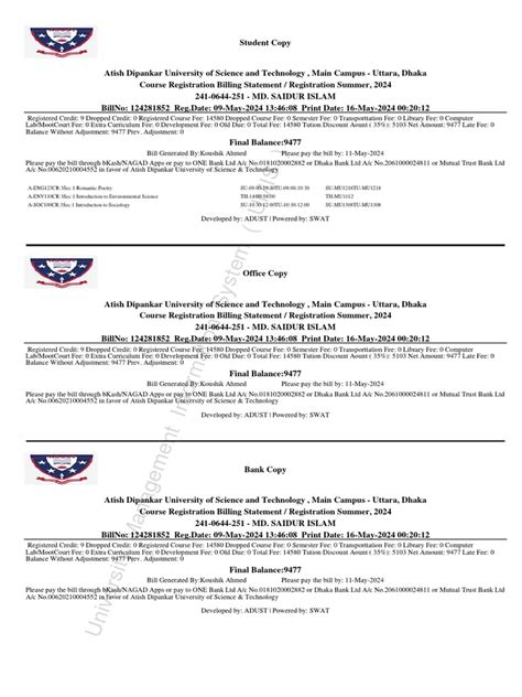 Registration Bill Pdf Fee Business