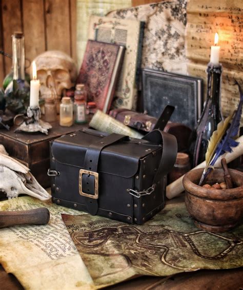 Alchemist Leather Larp Bag Potion Set For Steampunk Alchemist Etsy