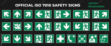 Poster Official Iso 7010 Safety Signs Vector Drawings Wall Art