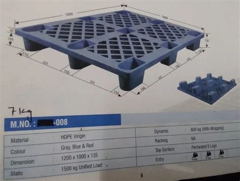 Blue Industrial Hdpe Pallet At ₹ 1290 In New Delhi Id 11114326248