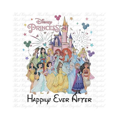Disney Princess Png Castle Fireworks Happily Ever After Dtf