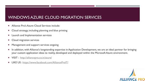 Ppt Azure Cloud Migration Solution And Cloud Computing Service
