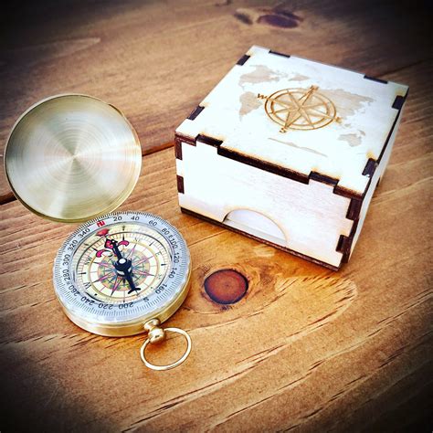 Keepsake Compass Box For Boyfriend Engraved Compass With Keepsake Box