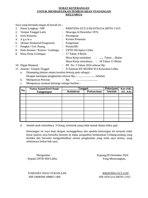 Formulir Model C Pdf