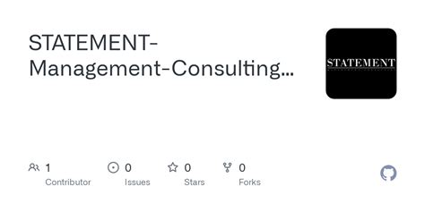 GitHub STATEMENT Management Consulting Backend Developer Test