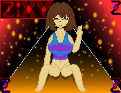 Rule 34 2d Big Breasts Bottomless Female Female Only Frisk Legs Spread Pixel Art Pussy Self