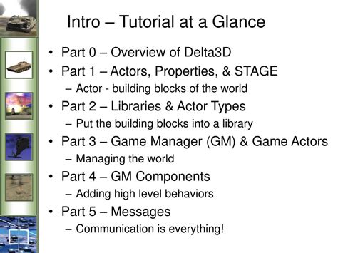 ppt building game based trainers with the delta3d game manager