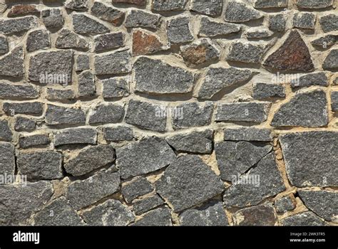 Granite Wall Background Surface Of Stone Structure Built Of Granite