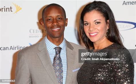 Former Pro Basketball Player Tyus Edney And Danielle Wigley Attend