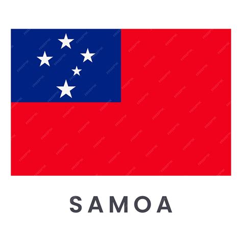 Premium Vector Flag Of Samoa Vector Illustration Isolated On White