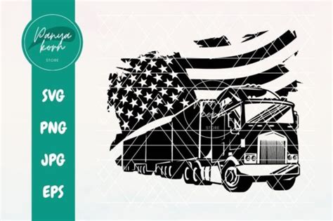 13 Semi Truck Flag Designs And Graphics