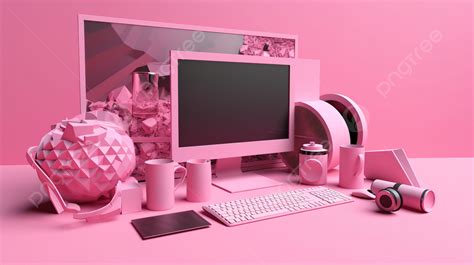 Computer Software Concept In 3d Rendering On A Pink Backdrop Background Digital 3d Search 3d