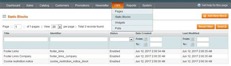Magento 1x How To Add A New Static Block To The Header Section