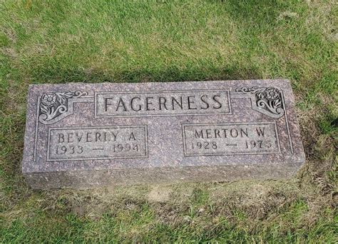 Beverly Ann Kvistad Fagerness 1933 1994 Find A Grave Memorial
