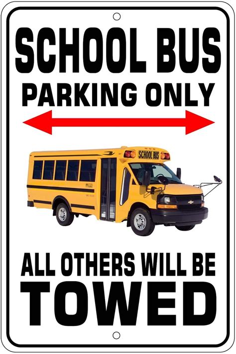No Parking School Buses Only Sign