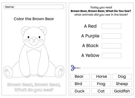 Brown Bear Brown Bear What Do You See Printable Mini Book