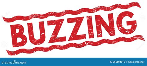 Buzzing Text On Red Lines Stamp Sign Stock Illustration Illustration Of Buzzing Sign 266604015