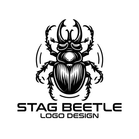 Premium Vector Stag Beetle Vector Logo Design