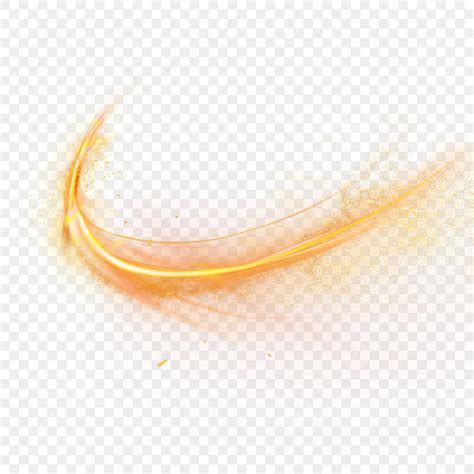 Particle Dynamic Light Effect Png Picture Golden Elegant Line Particle