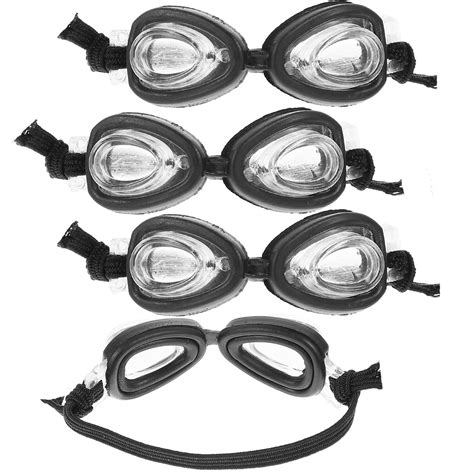 Lexsomeo 4pcs Doll Swimming Goggles Doll Dress Up Eyeglasses Doll