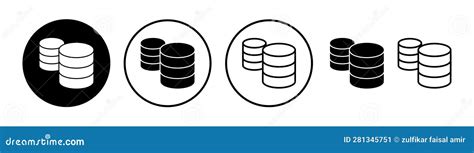 Database Icon Server Icon Storage Stock Vector Illustration Of