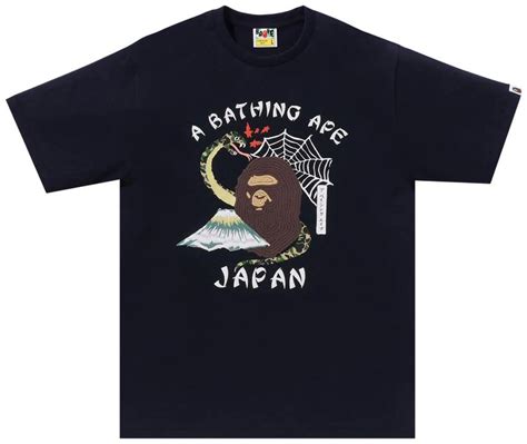 Buy Bape Japanese Culture Tee Navy 1k22 110 026 Navy Goat