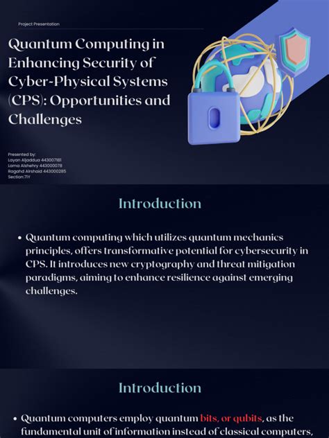 Project Presentation Section71y Quantum Computing In Enhancing