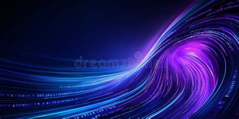 abstract digital background showing data flowing and creating a visual tunnel stock illustration