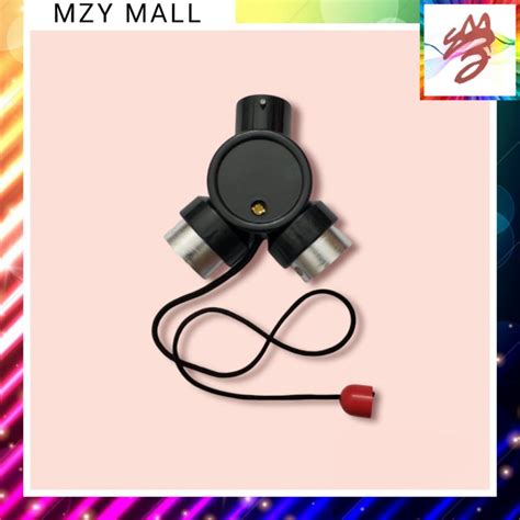 B22 Twin Lamp Holder With Rope Pull Lamp Splitter Fittingblack Colour