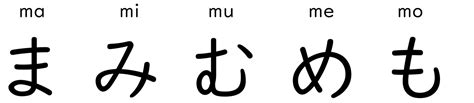 ナマケモノくん Hiragana 4 Línea De La M Ya Yu Yo