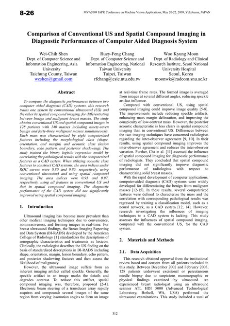 Pdf Comparison Of Conventional Us And Spatial Compound Imaging In Diagnostic Performances Of