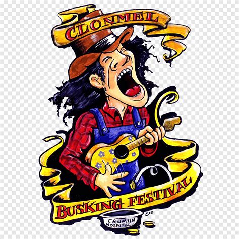 Buskers Festival De Música Lonergans Pub Busker Logo Personaje De