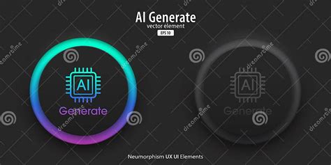 Generative Ai Buttons A Set Of Active And Inactive Black Buttons With