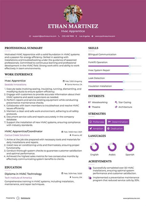 10 Hvac Apprentice Resume Samples And Templates For 2025