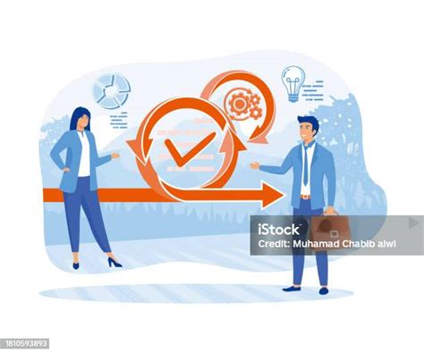 Scrum Agile Framework Plan As Software Development Method Tiny Person