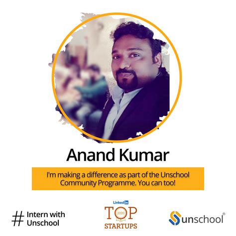 Anand Kumar On Linkedin Letsstartsunschool Intern Internship2020 Startup Bschool Marketing