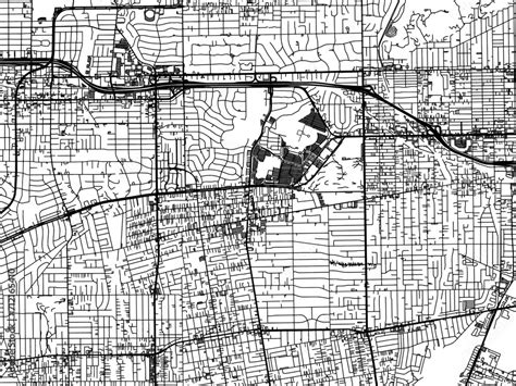 Vector Road Map Of The City Of Arcadia California In The United States