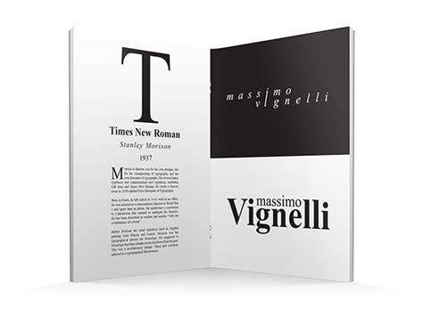Massimo Vignelli 5 Essential Typeface Zine Book Behance