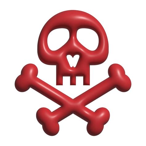 3d Icon Of Skull Bone 22584387 Png