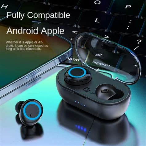 Tws Wireless Headphones Bluetooth Earphones Touch Control Sports Earbuds Microphone Works On All