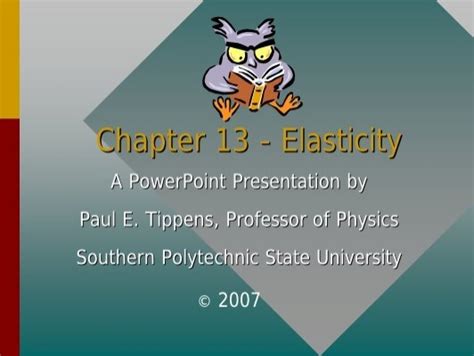 Chapter 13 Elasticity