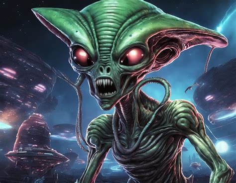 Premium Ai Image Alien Unknown Creature Ufo Extraterrestrial