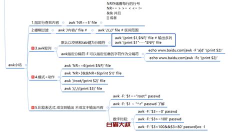 Linux Awk 命令练习题 三剑客 白眉大叔