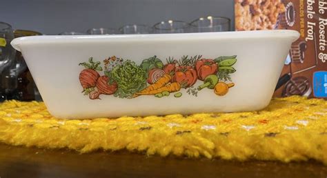 Glasbake Vegetable Garden Baking Pan Loaf Pan J522 12 Qt Etsy
